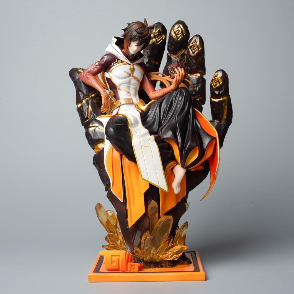 26cm Anime Genshin Impact Figure Zhongli Action Figure PVC Collectible ...