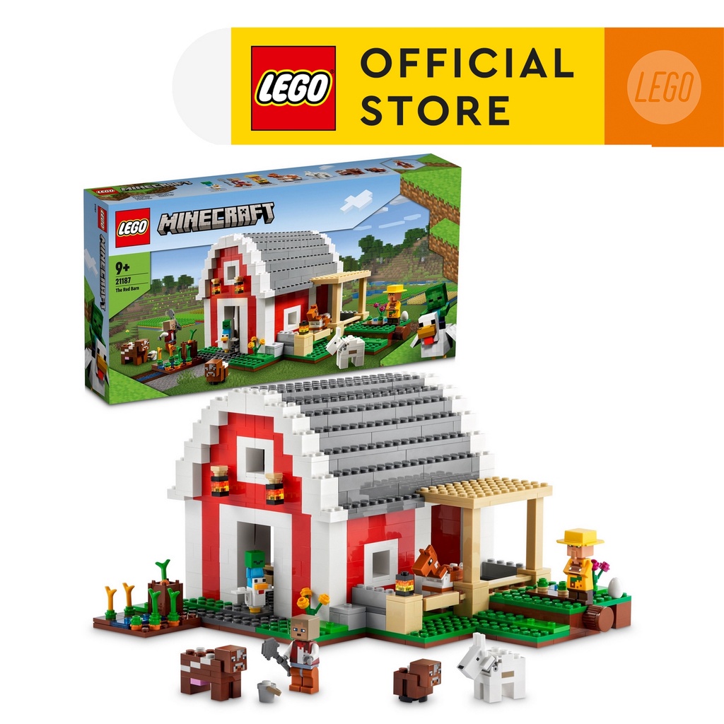 LEGO® Minecraft® 21187 The Red Barn Building Kit (799 Pieces) | Shopee ...