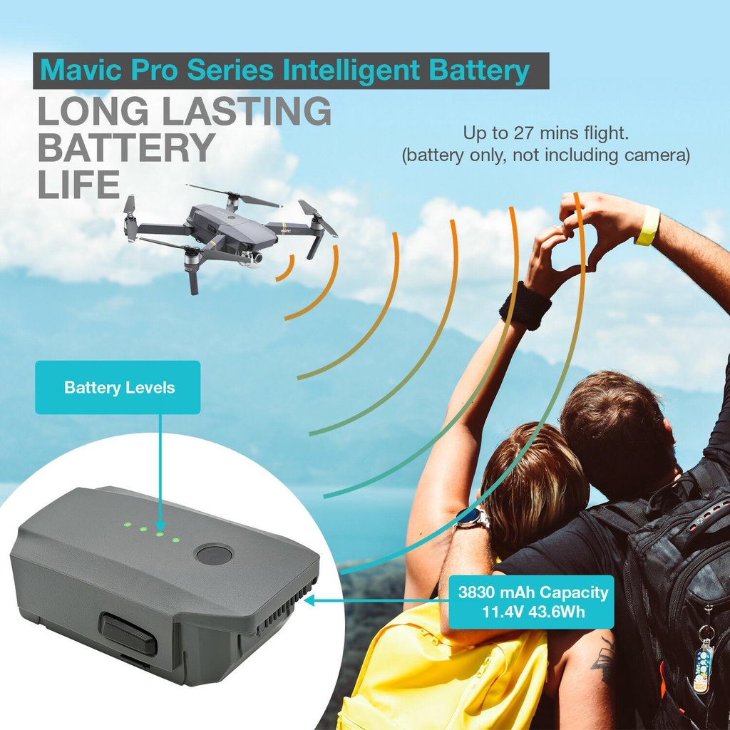 3830มิลลิแอมป์ชั่วโมงแบตเตอรี่แพ็คสำหรับ MAVIC PRO แบตเตอรี่จมูกเปลี่ยน ...