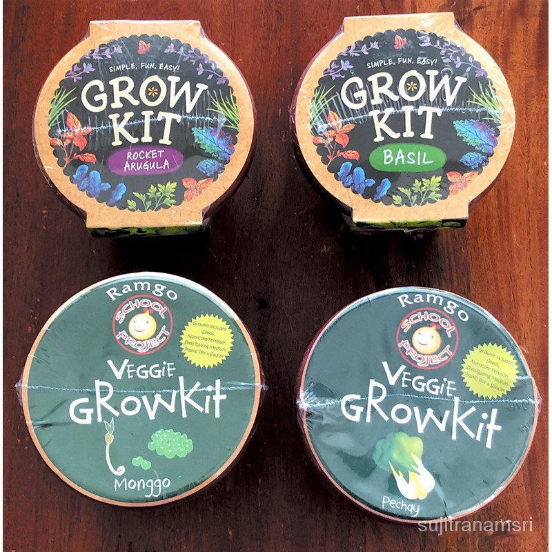 Ramgo Grow Kit Basil Arugula Rocket Monggo Pechay AFWC | Shopee Thailand