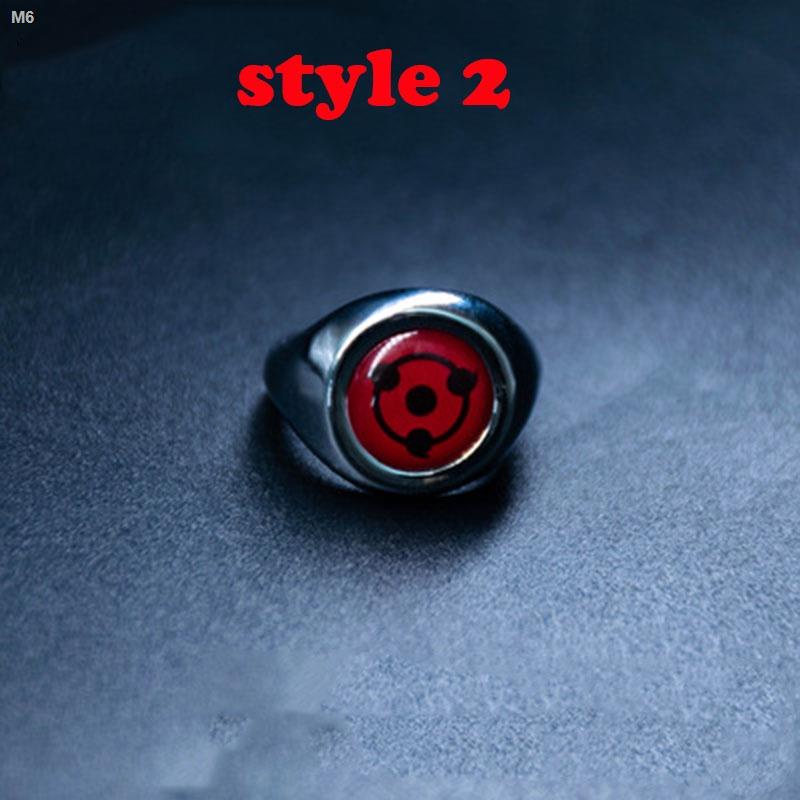 Anime Naruto Ring Akatsuki Sharingan Metal Uchiha Itachi sasuke Kakashi ...