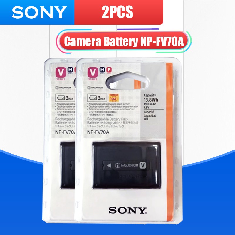 100% Original Sony แบตเตอรี่กล้อง NP-FV70A NP FV70A สำหรับ Sony AX700 AX45 AX100E AX40 HDR-CX680 ...
