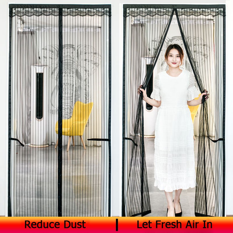 Magnetic Mesh Screen Door Anti Mosquitoes Net Curtain Summer mosquito ...