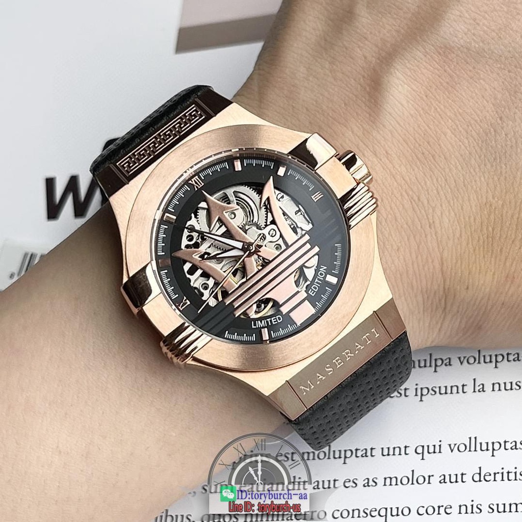 Maserati Potenza man's skeleton automatic mechanical watch | Shopee ...