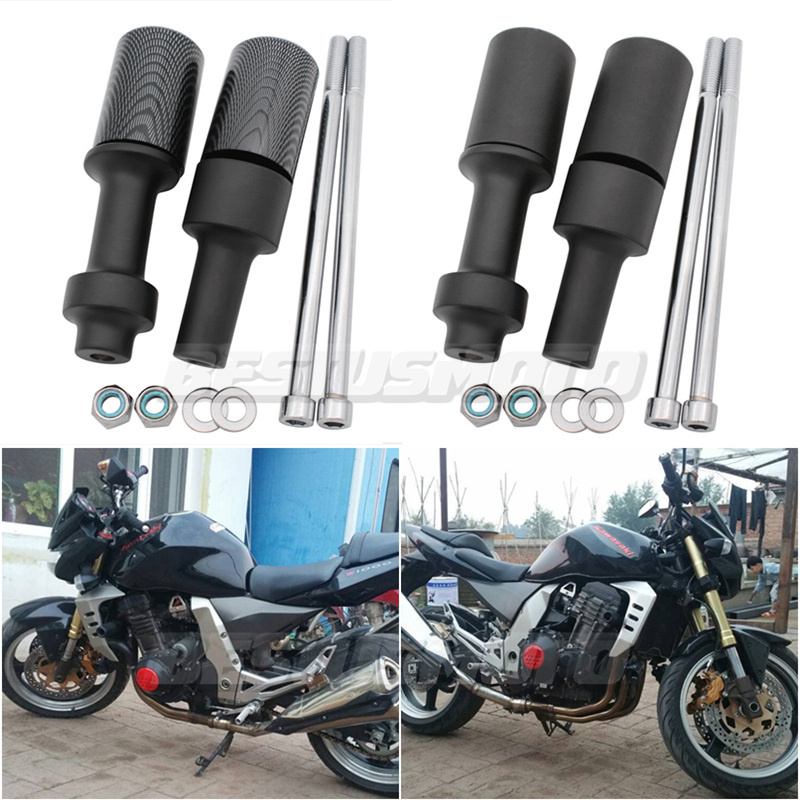 รถจักรยานยนต์ Black & Carbon No Cut Frame Sliders Crash Falling ...