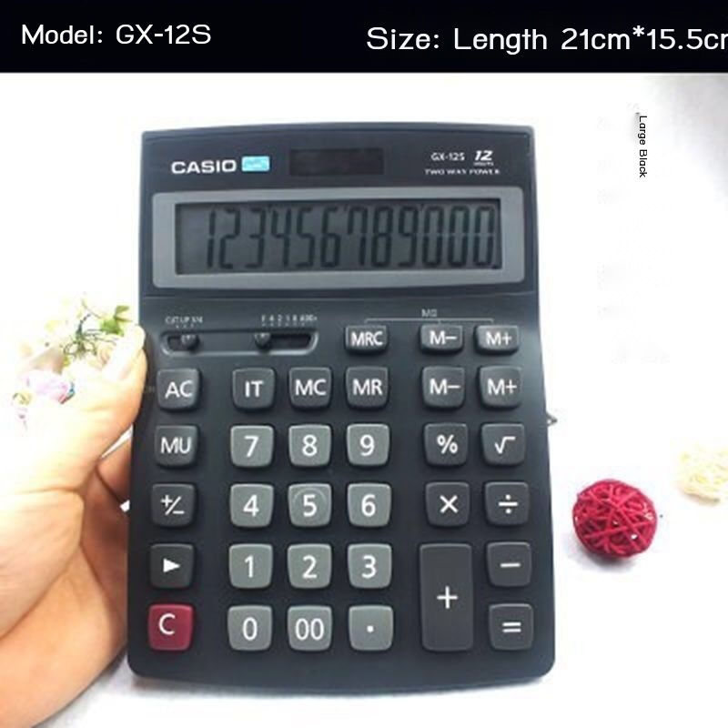 ของแท้ คาสิโอ Casio GX-120S เครื่องคิดเลขสำนักงานธุรกิจ ตั้งโต๊ะ ตั้ง ...