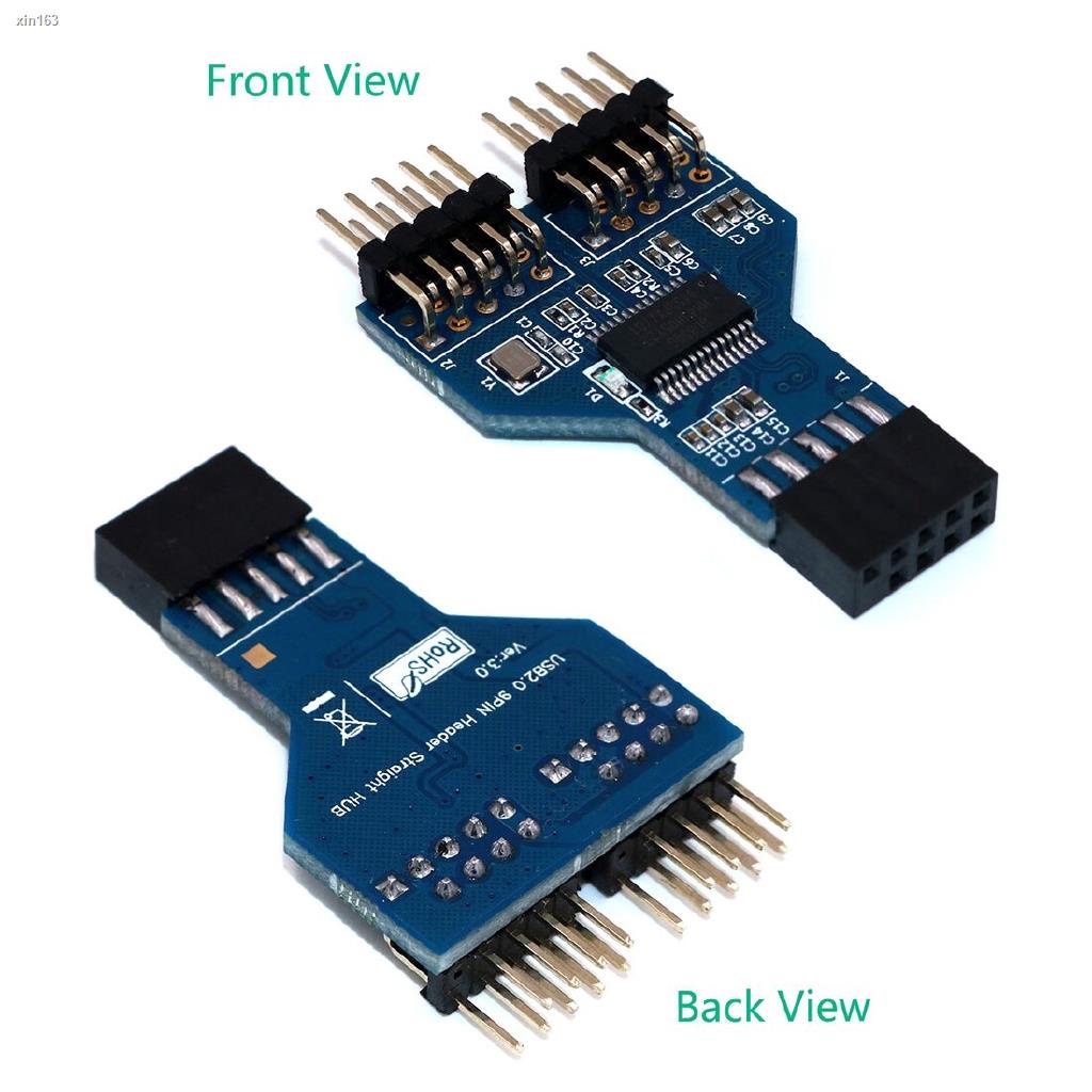 ⊕﹉☃9 Pin USB Header Female 1 to 2 Male Board 9-Pin USB HUB USB 2.0 9 ...