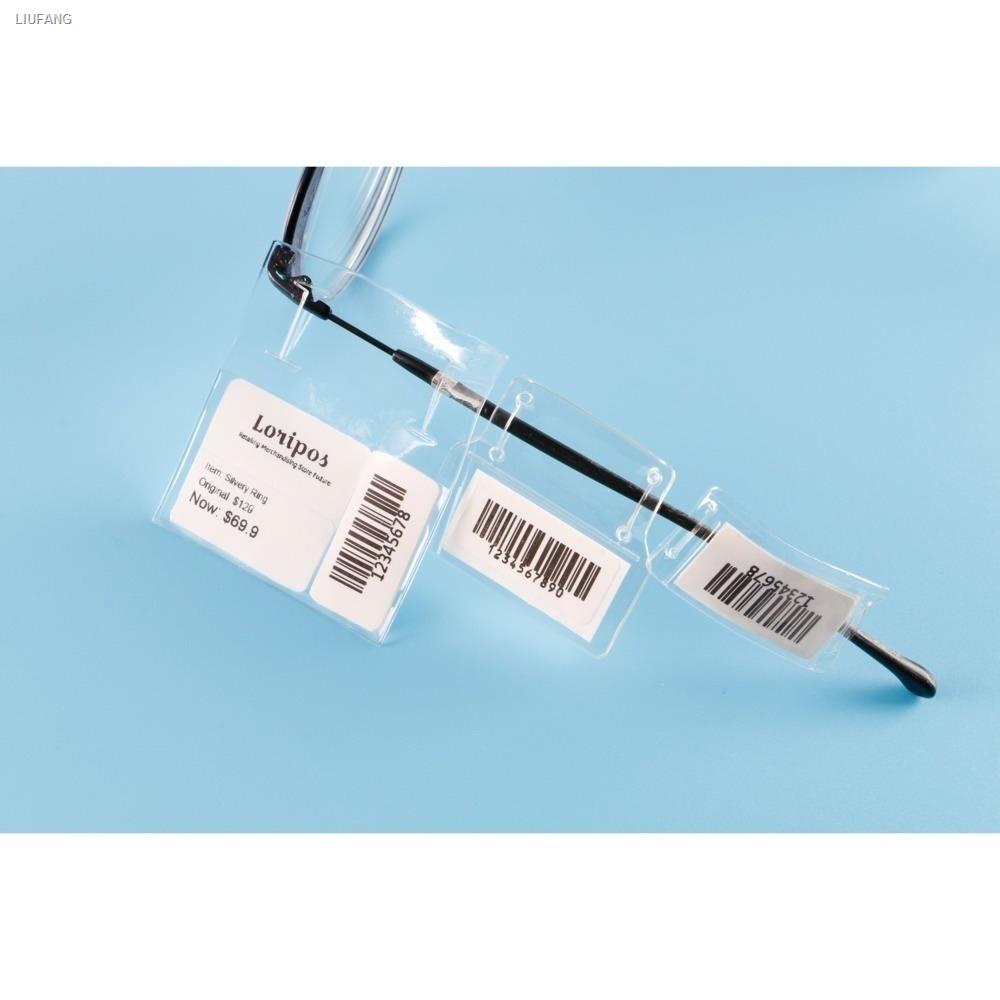 500pcs Glasses Price Tag Pvc Envelope Sign Holder Ticket Sleeves ...