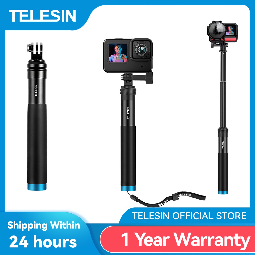 TELESIN มือถือ Selfie Stick อลูมิเนียมอัลลอยด์เสา Telescopic สำหรับ ...