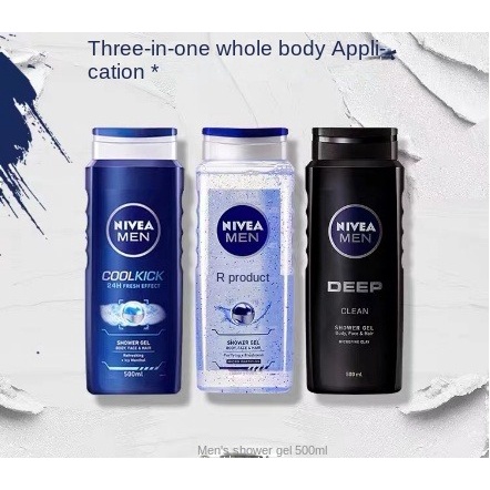 Nivea Men's Body Wash Refreshing Exfoliating Cleansing Ice Cool Wash in ...