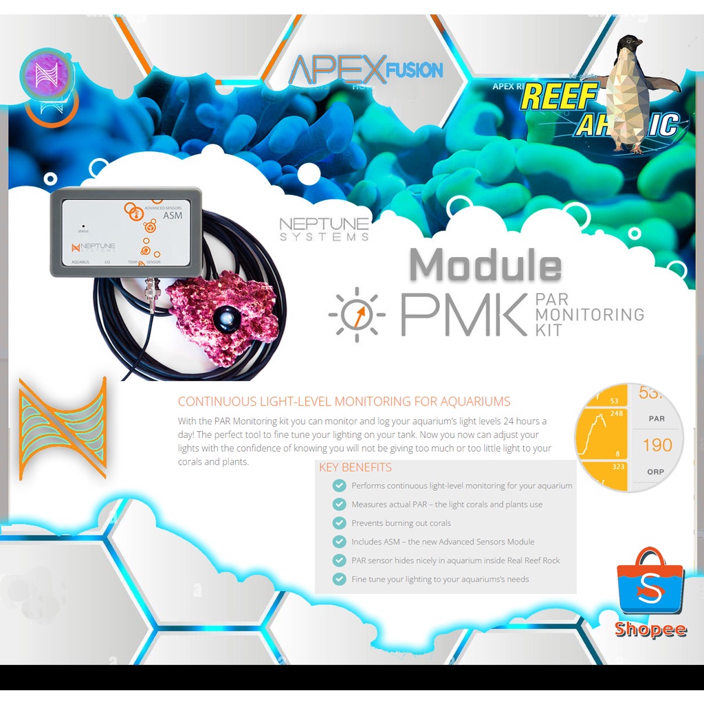 Apex PMK PAR Monitoring Kit ชุดเซ็นเซอร์วัดแสง (ASM Module, PAR Sensor ...
