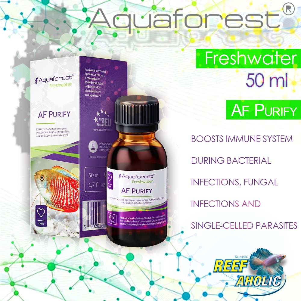 Reef-Aholic Aquaforest Freshwater AF Purify 50 ml รักษาโรคปลา ติดเชื้อแบคทีเรีย เชื้อรา ปรสิต ...
