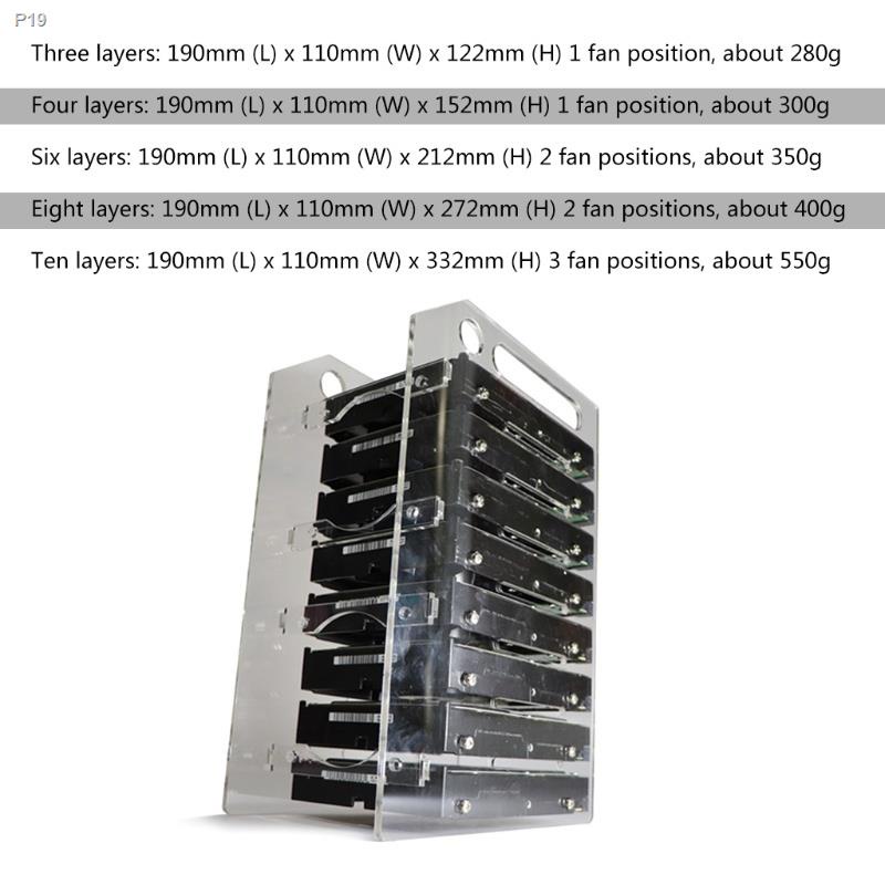 【PC】 Hard Disk Cage Expansion Bracket External 3.5 Desktop Transparent ...