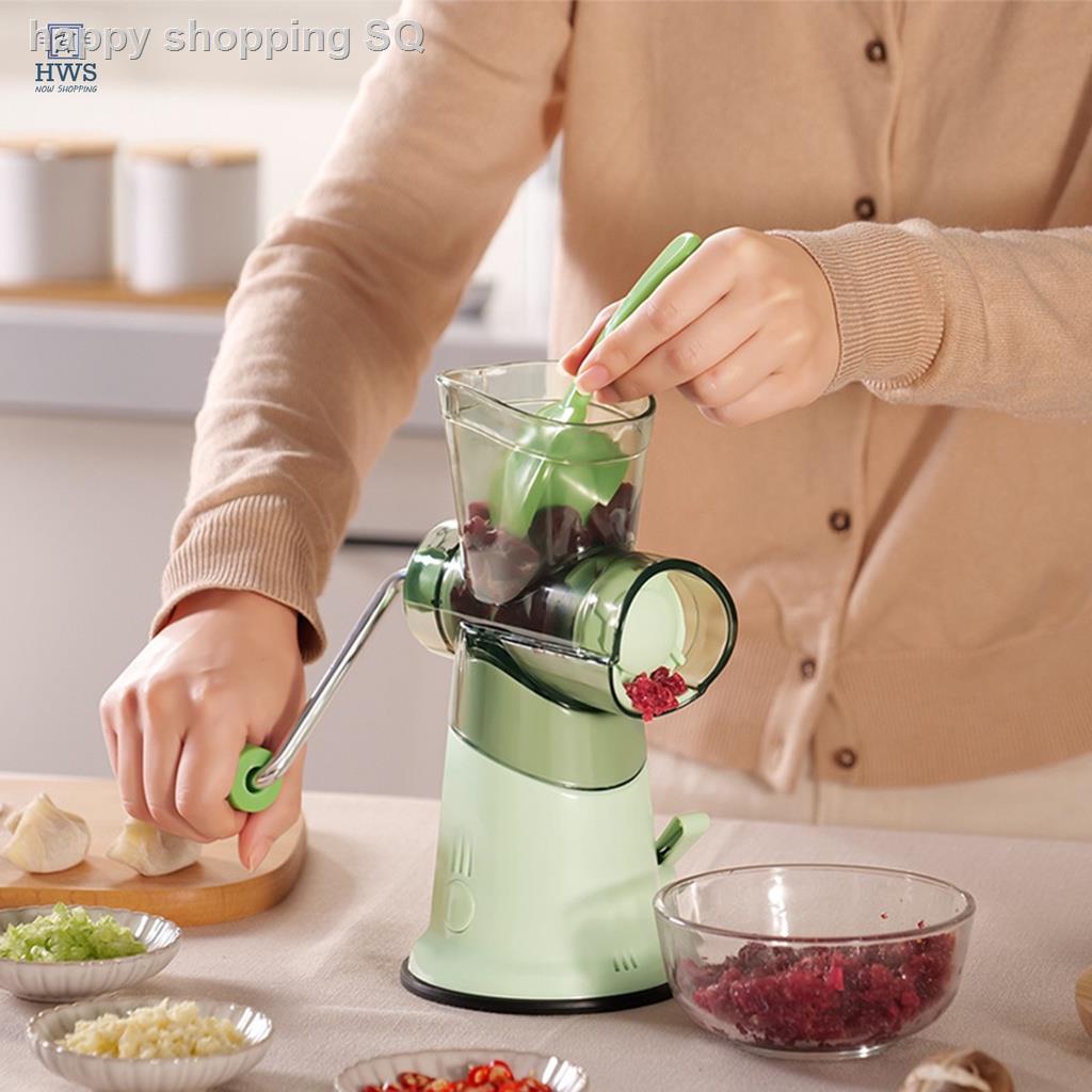 Hand Shake Vegetable Meat Cutter Durable Rust Resistant Manual Drum ...