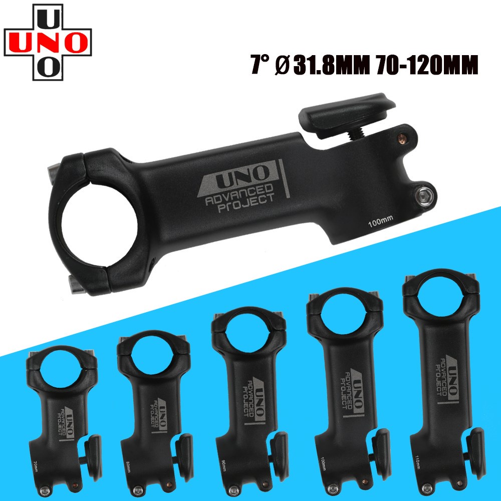 UNO Bike Stem 7 Degree Square Stem with Cover 3D Forged Fork 28.6x31 ...