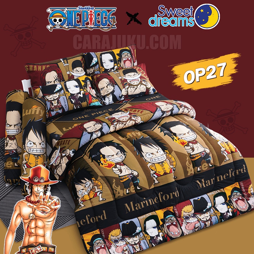 SWEET DREAMS ชุดผ้าปูที่นอน+ผ้านวม วันพีช มารีนฟอร์ด One Piece Marineford OP27 ลิขสิทธิ์แท้ ...