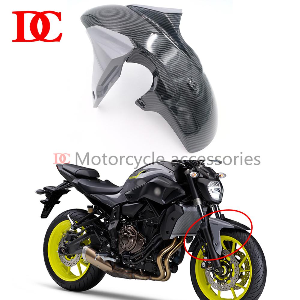 YAMAHA MT-07 FZ-07บังโคลนหน้าสาดยามสีดำคาร์บอนประสาน MT07 FZ 07 2012 ...