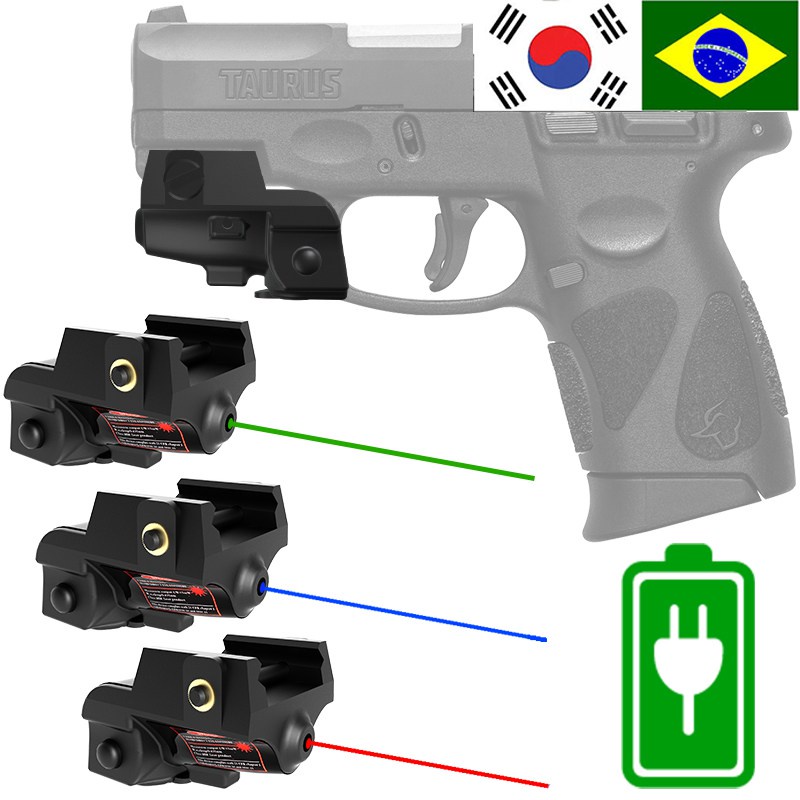 Rechargeable Glock 17 18c 19 21 Taurus G2C G3C CZ 75 Red Laser Sight ...