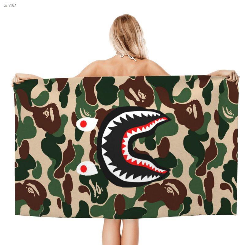 Supreme Bape A Bathing Ape Green Camo Customized Beach Towel for Kids ...