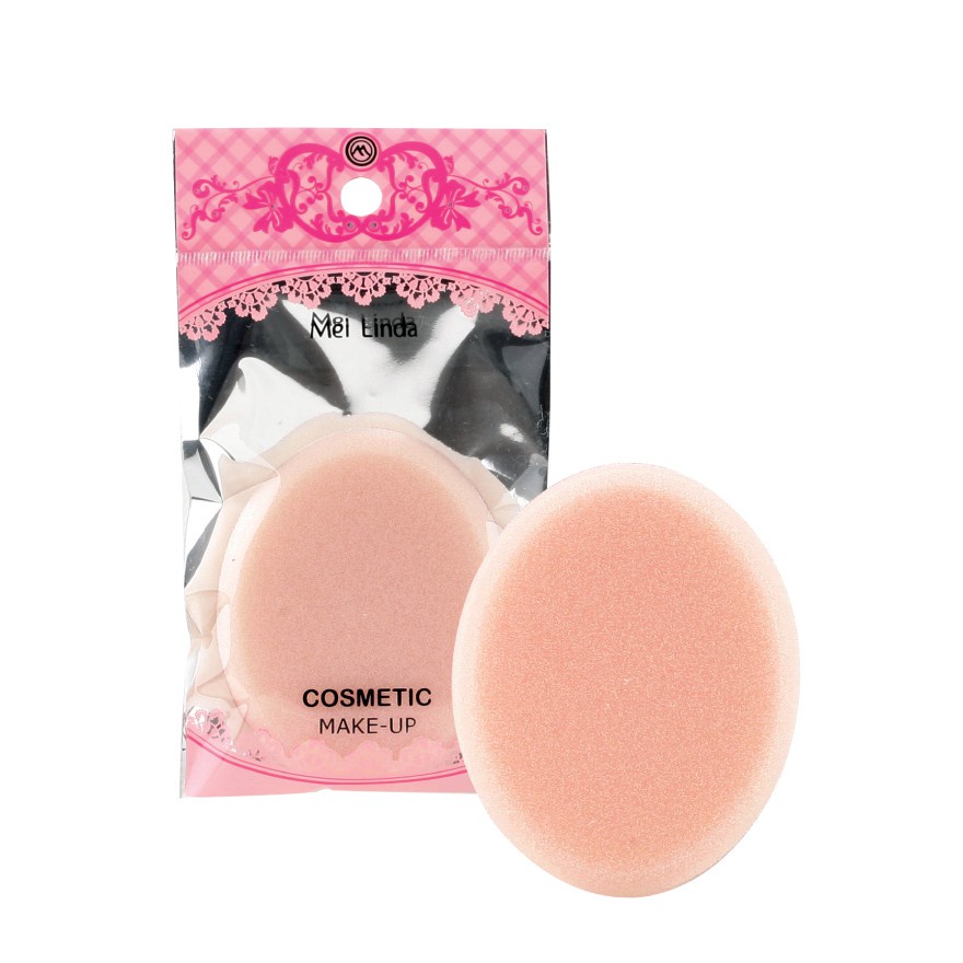 MEILINDA Oval Pressed Powder Puff 1 pcs. | Shopee Thailand