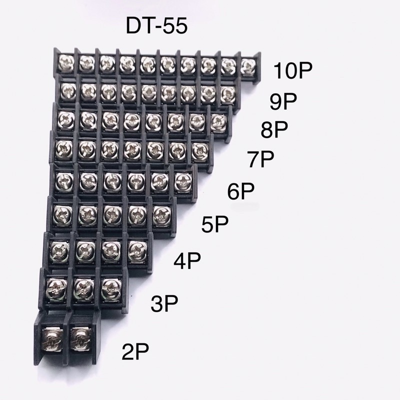 Terminal DT-55 ปลั๊กเทอร์มินอล 300V-10A ระยะขา 10mm แบบสกรูขาตรง ลงปริ๊น PCB มีของพร้อมส่งในไทย ...