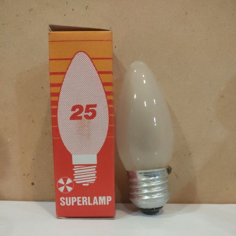 หลอดไส้ ทรง จำปา Candle มีแก้วใส/ฝ้า 25w, 40w, 60w ขั้วเกลียว E14/E27 ขั้วเขี้ยว B15 หรี่แสงได้ ...