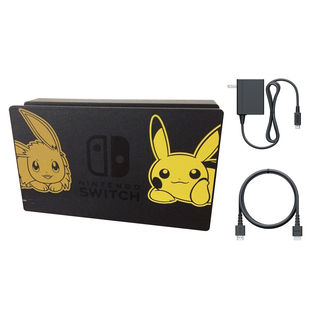 Nintendo Official Switch Dock (Pika & Eevee) + HDMI Cable + AC Adapter ...