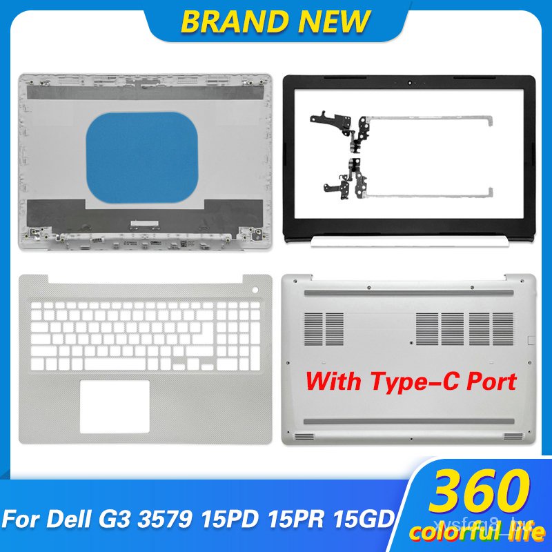 ใหม่จอแอลซีดีปกหลัง/ฝาหน้า /Palmrest/ กรณีด้านล่างบานพับสำหรับ Dell G3 ...