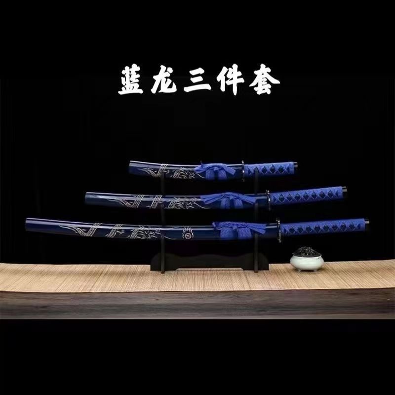 ดาบซามูไร เหล็ก แฮนด์เมด ดาบคาตานะ โรงเรียนซามูไร ดาบนารูโตะ "ดาบโซโร" ภาษาจีน Tang Hengda Jon ...