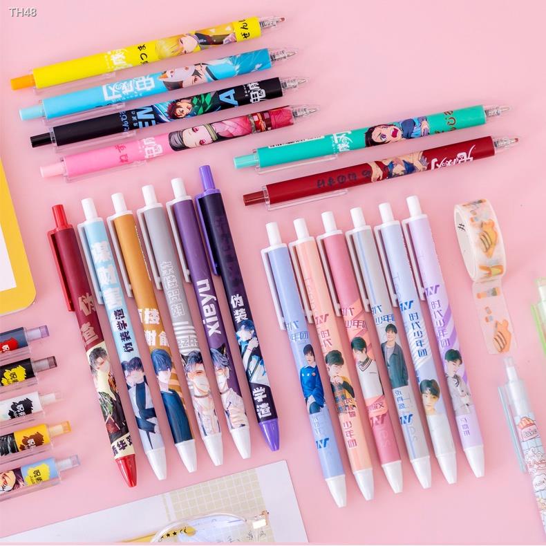 0.5mm Black Ink Quick Drying Press Gel Pen Anime Gel Pens Sanrio ...