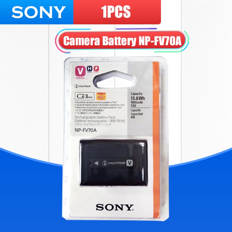 100% Original Sony แบตเตอรี่กล้อง NP-FV70A NP FV70A สำหรับ Sony AX700 AX45 AX100E AX40 HDR-CX680 ...