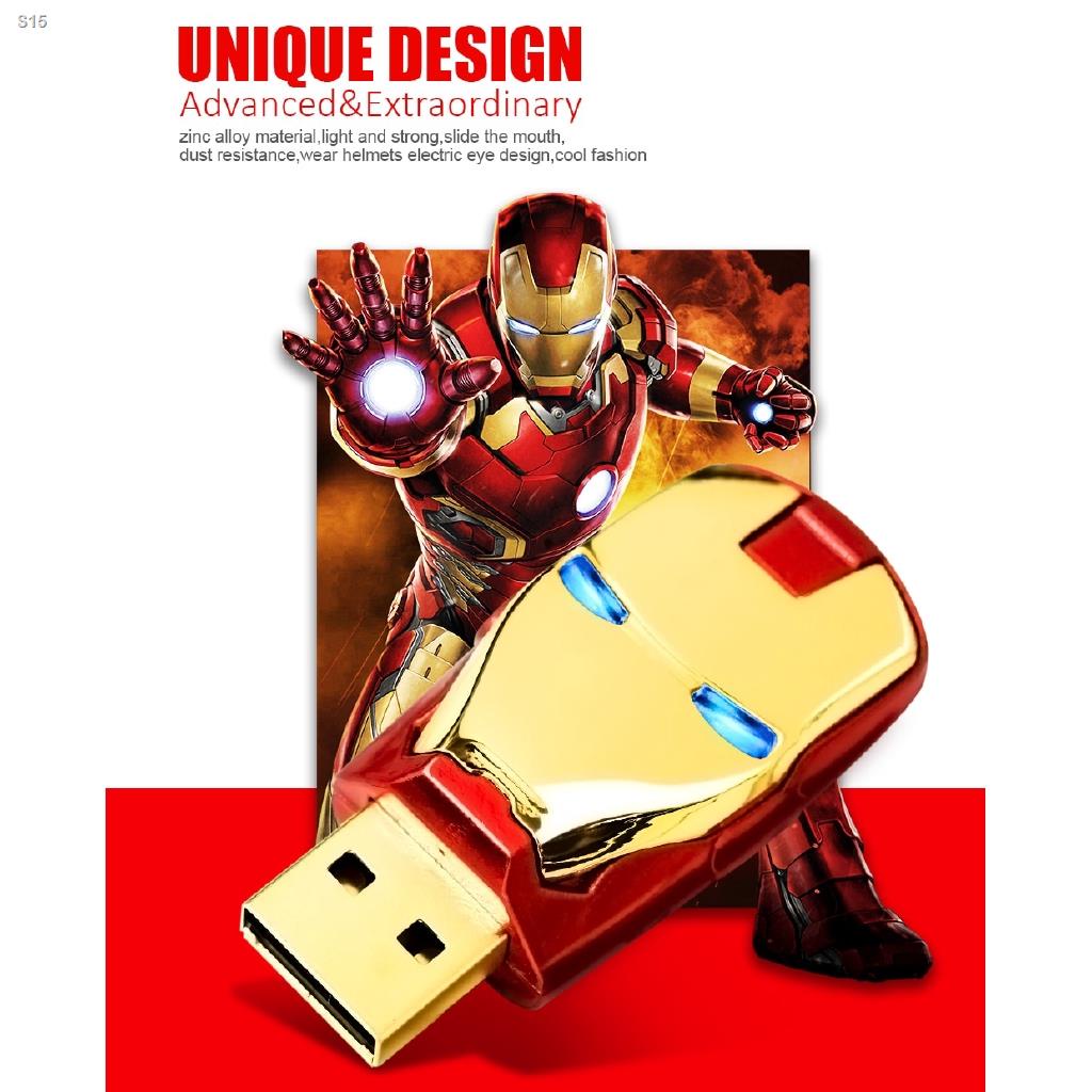 Iron Man USB Flash Drive 128GB Pendrive U disk | Shopee Thailand
