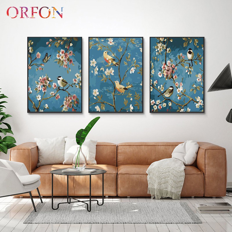 【ORFON】Bird Animal DIY Oil Painting By Numbers Kit With Frame | Shopee Thailand