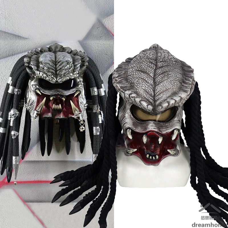 Alien Vs Predator Warrior Costume Fancy Dress Role Masquerade Mask Toy ...