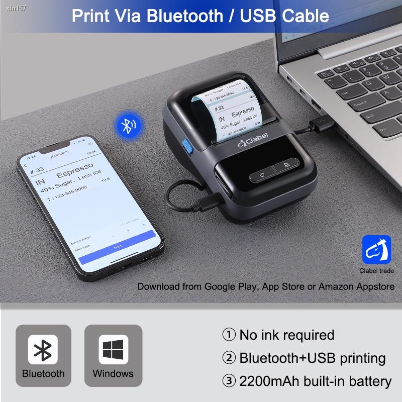 CLABEL 220B Black Label Printer Bluetooth Portable Price Tag Label ...