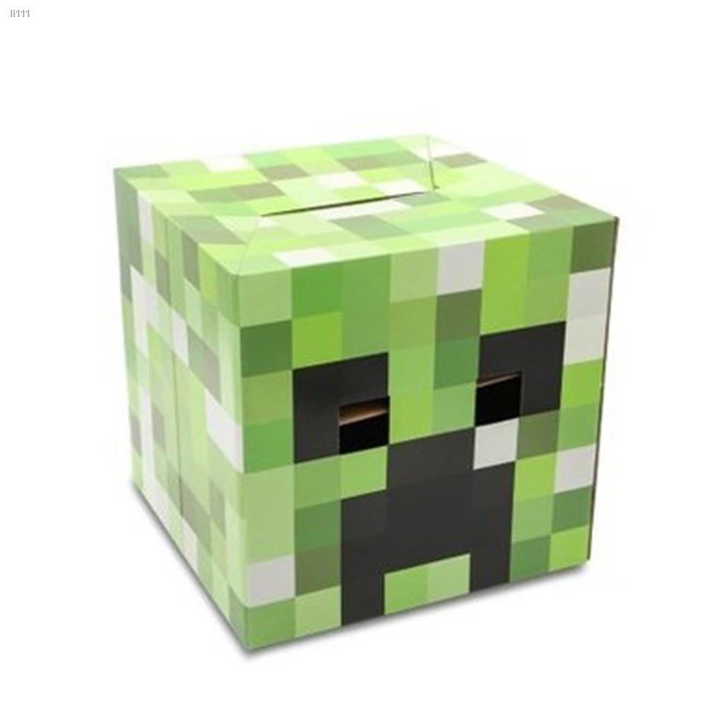 【Good】Minecraft Cardboard Head Cover Box Steve Creeper Enderman Mask ...