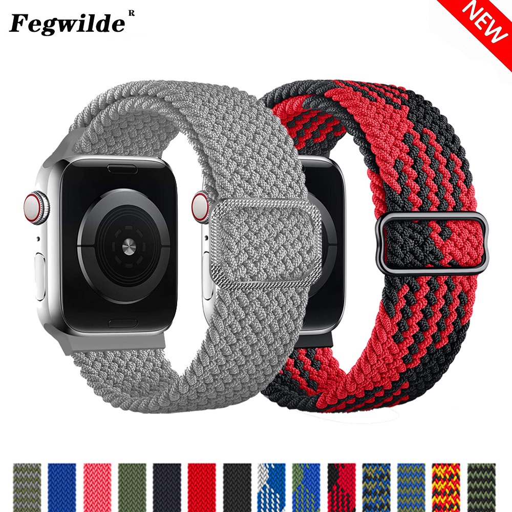 Braided Solo Loop For Apple watch strap 44mm 40mm 38mm 42mm Adjustable ...