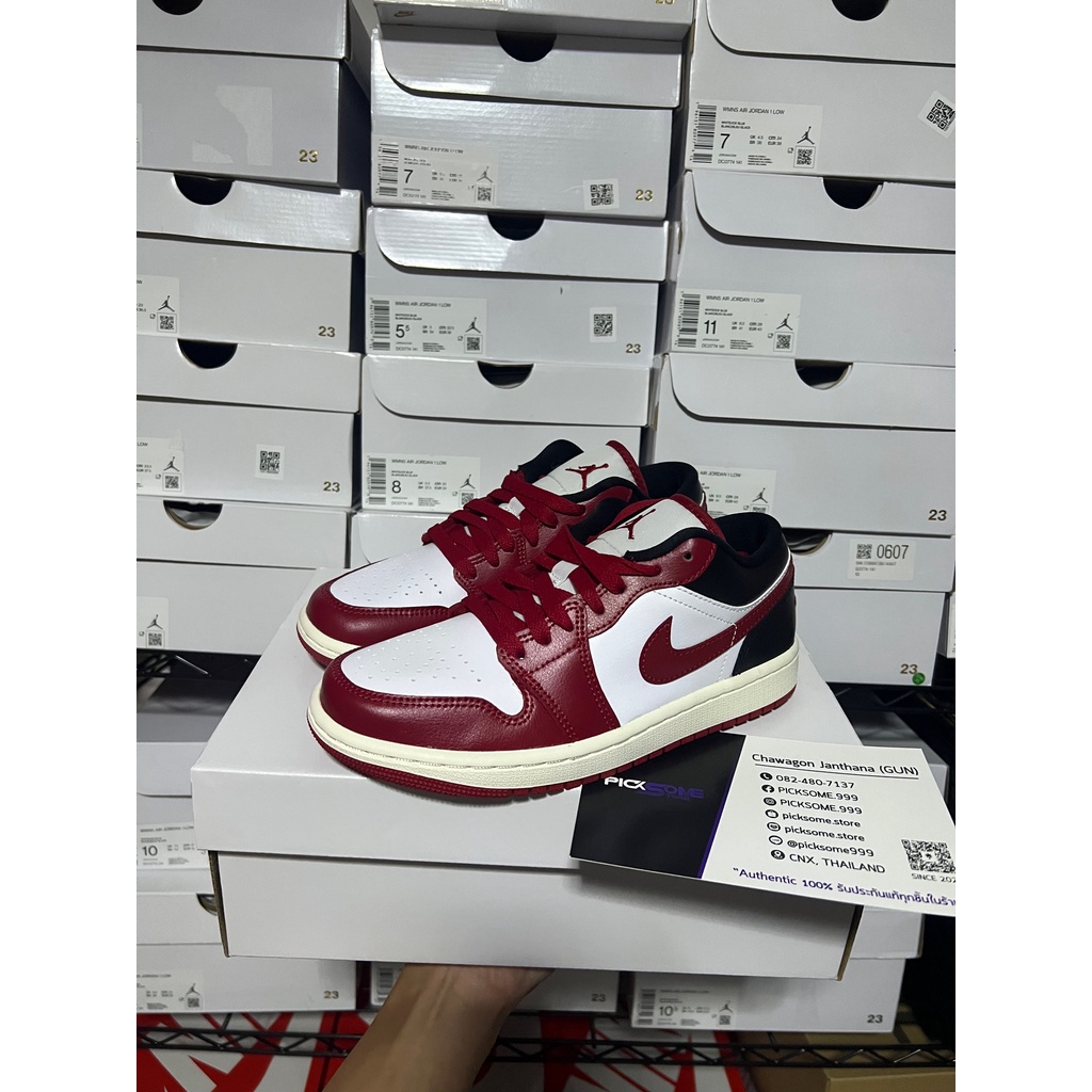 ☬พร้อมส่ง ของแท้ รองเท้า Nike Air Jordan 1 Low REVERSE CHICAGO BULLS ...