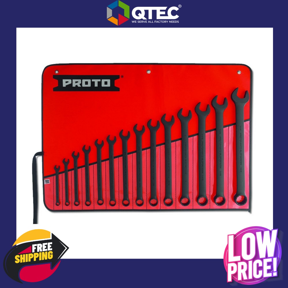 (ส่งฟรี) เซตประแจแหวนข้างปากตายชุบ Black Oxide 12 Point เซต 14 ชิ้น ...