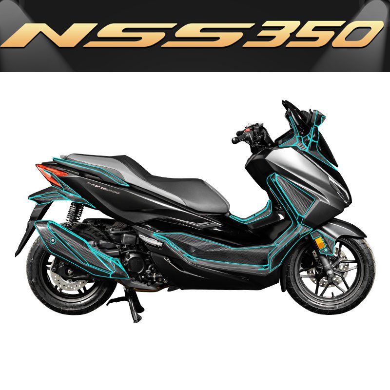 ⚠️NSS350 2023 2D Motorcycle Body Full Kits Decoration Carbon Fairing Emblem Sticker Decal For ...