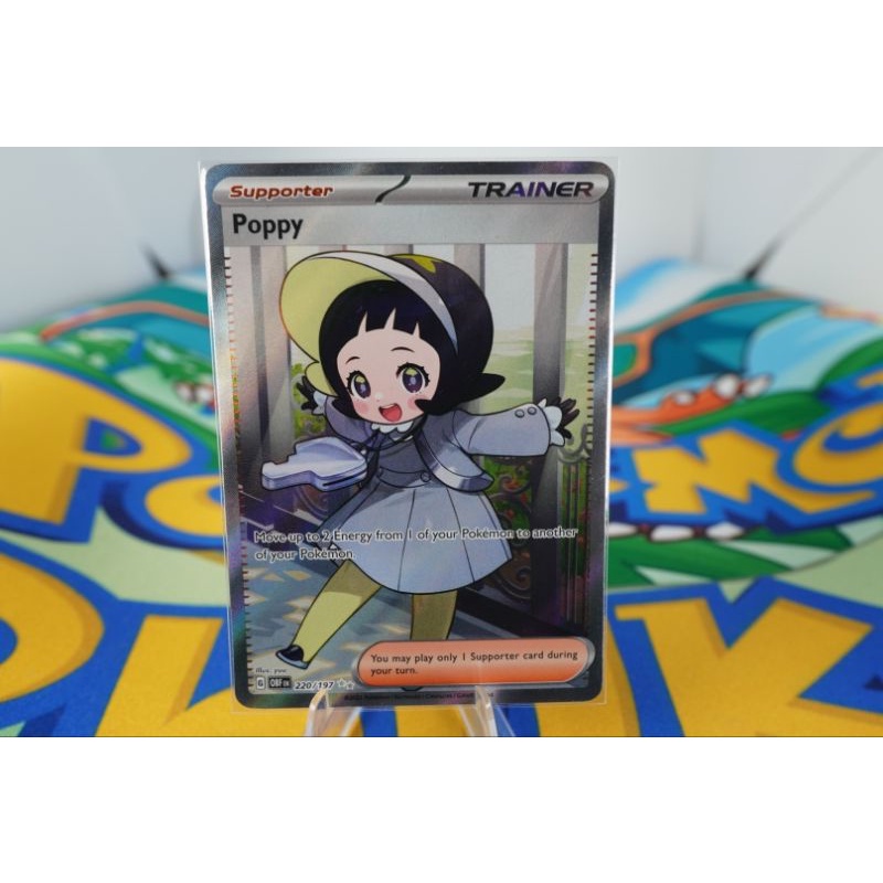 Pokemon Card "Poppy Trainer 220/197" ENG Obsidian Flames | Shopee Thailand