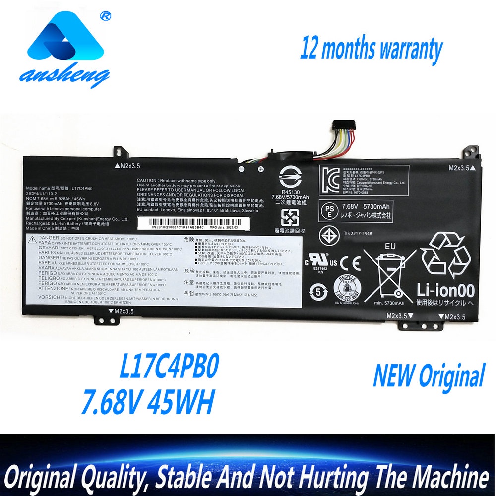 Genuine L17C4PB0 Laptop Battery For Lenovo Xiaoxin Air 14ARR 14IKBR ...