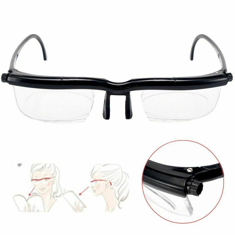 ღღDial Vision Adjustable Reading Glasses Myopia Eyeglasses -6D to +3D ...