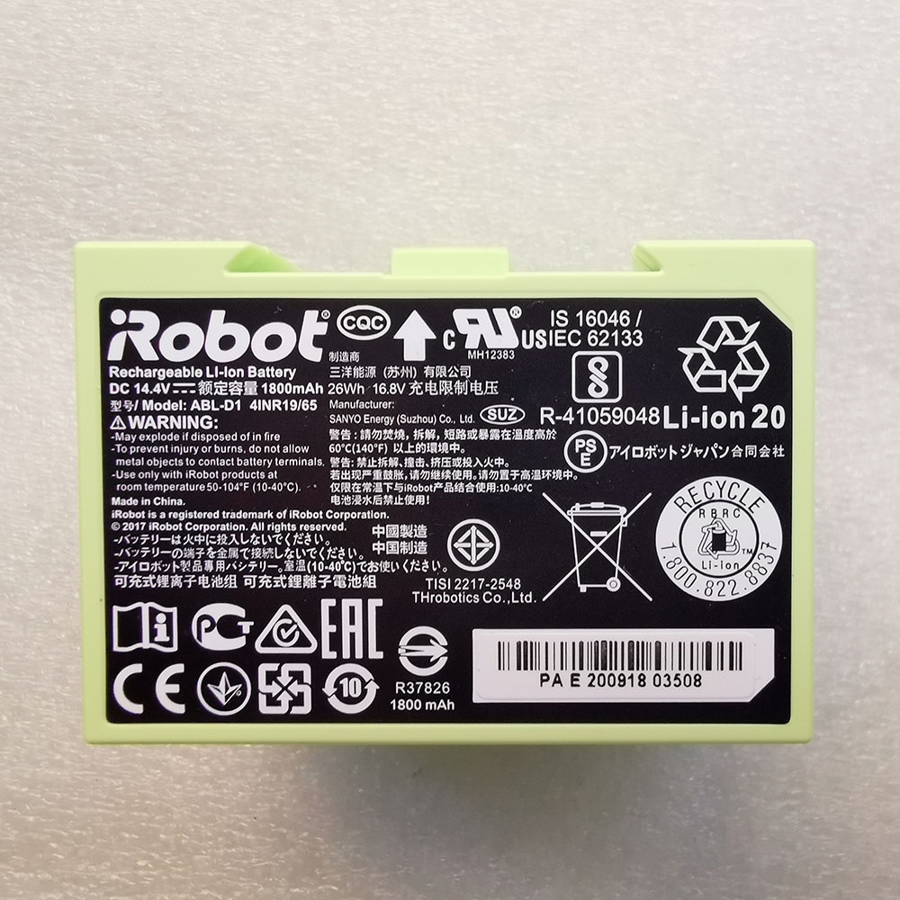 แบตเตอรี่ใหม่สำหรับ Irobot E6 E5154 I7 I7 I8 7150 7550 I3 I4 E6 E6198 ...