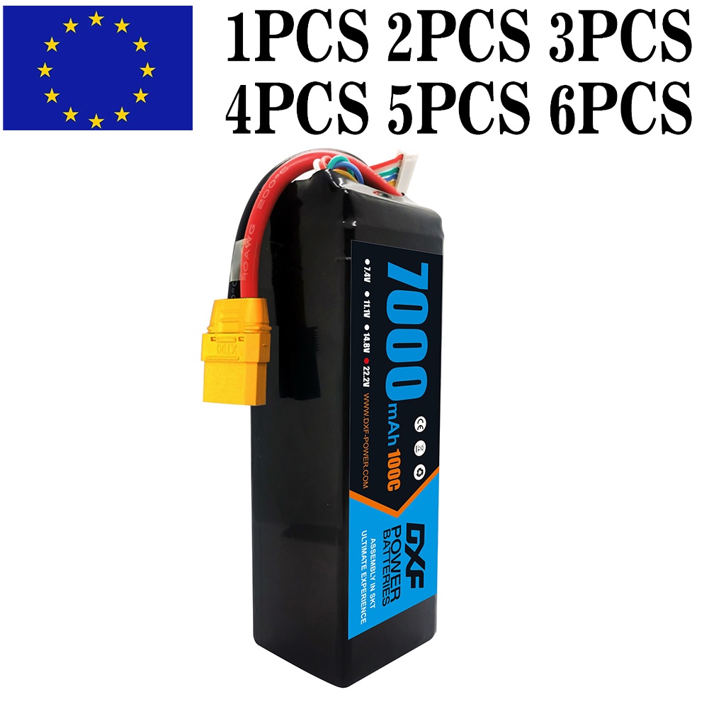 DXF 6S Lipo แบตเตอรี่22.2V 100C 7000MAh พร้อม XT90 Plug Softcase สำหรับ1/8 Buggy Truggy Offroad ...