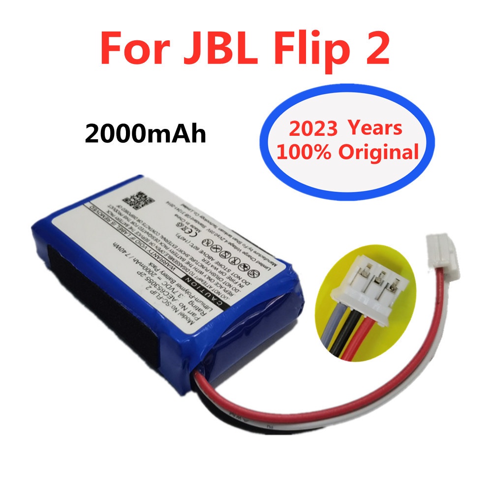 2023ปีใหม่เดิมลำโพงแบตเตอรี่ AEC653055-2P สำหรับ JBL Flip 2 (2013) Flip2 Flip II 2000มิลลิแอมป์ ...