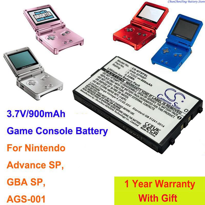 OrangeYu 900mAh Battery AGS-003, SAM-SPRBP for Nintendo Advance SP, AGS-001, GBA SP | Shopee ...