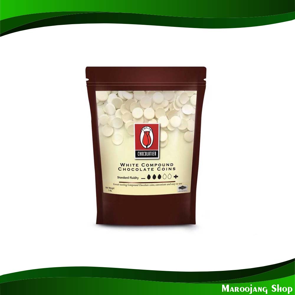 ไวท์คอมพาวด์ช็อกโกแลต ชนิดกระดุม ทิวลิป 1 กิโลกรัม White Compound ...