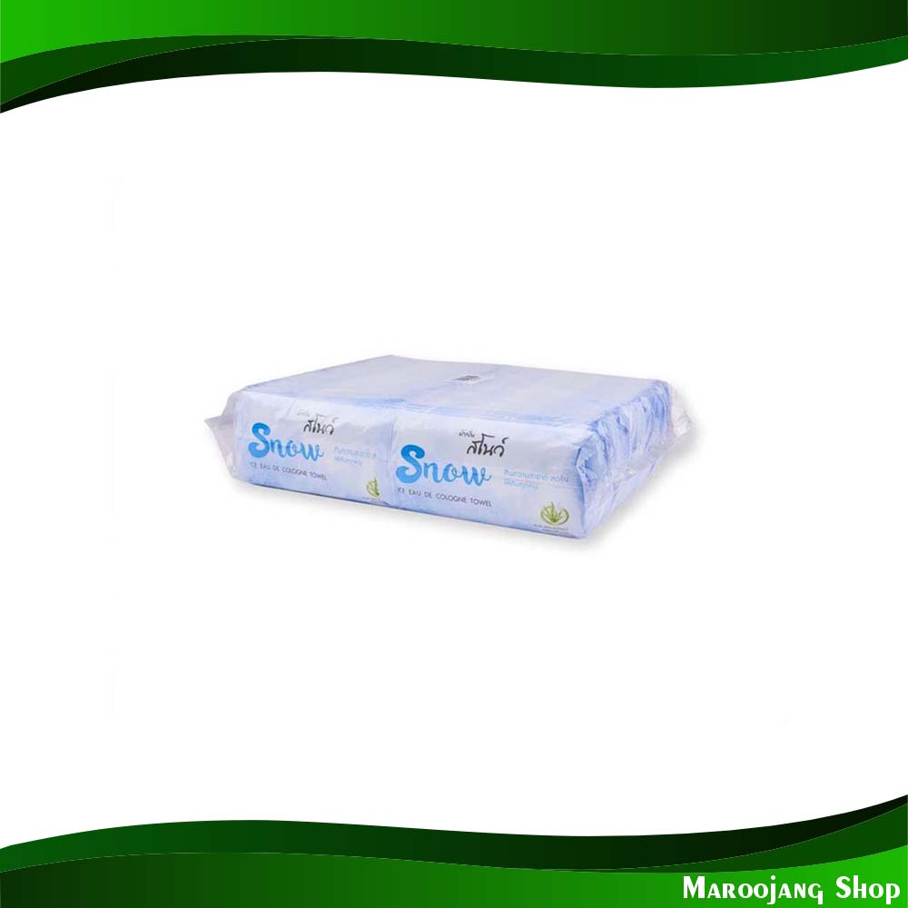 ผ้าสำลีเย็น 22.8x22.8 ซม. แพ็ค สโนว์ 100 ซอง Cool Lint 22.8X22.8 Cm ...