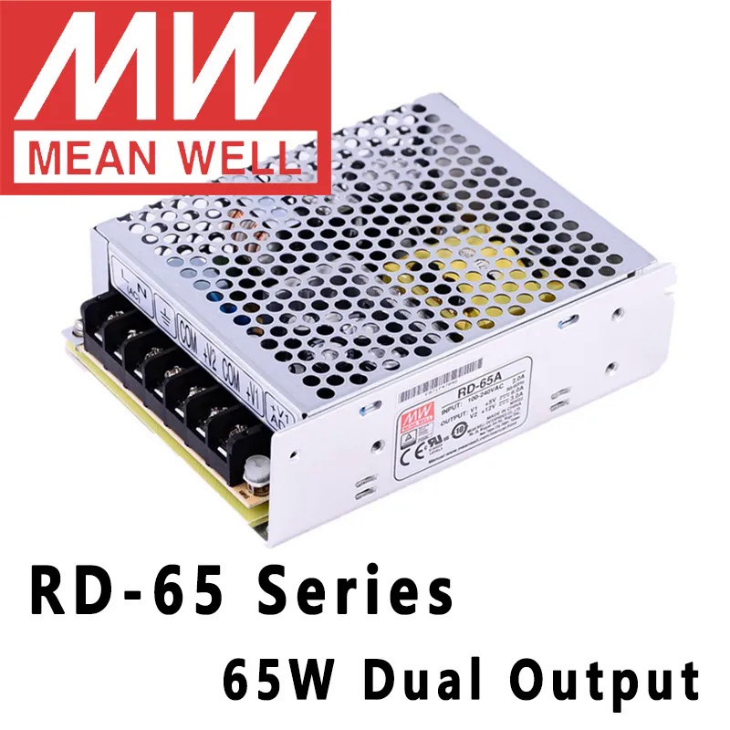 Mean Well RD-65แหล่งจ่ายไฟสลับเอาต์พุตคู่ Meanwell Ac/dc 65W 5V 12V 24V ...